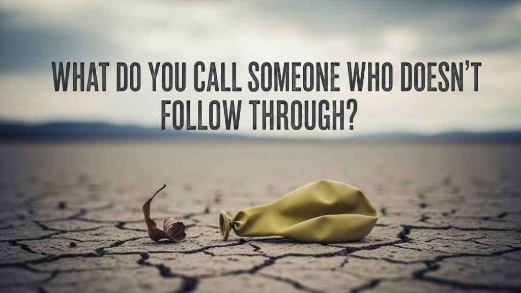 What Do You Call Someone Who Doesn’t Follow Through? (Terms & Tips)