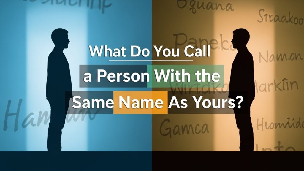 What Do You Call a Person With the Same Name As Yours?